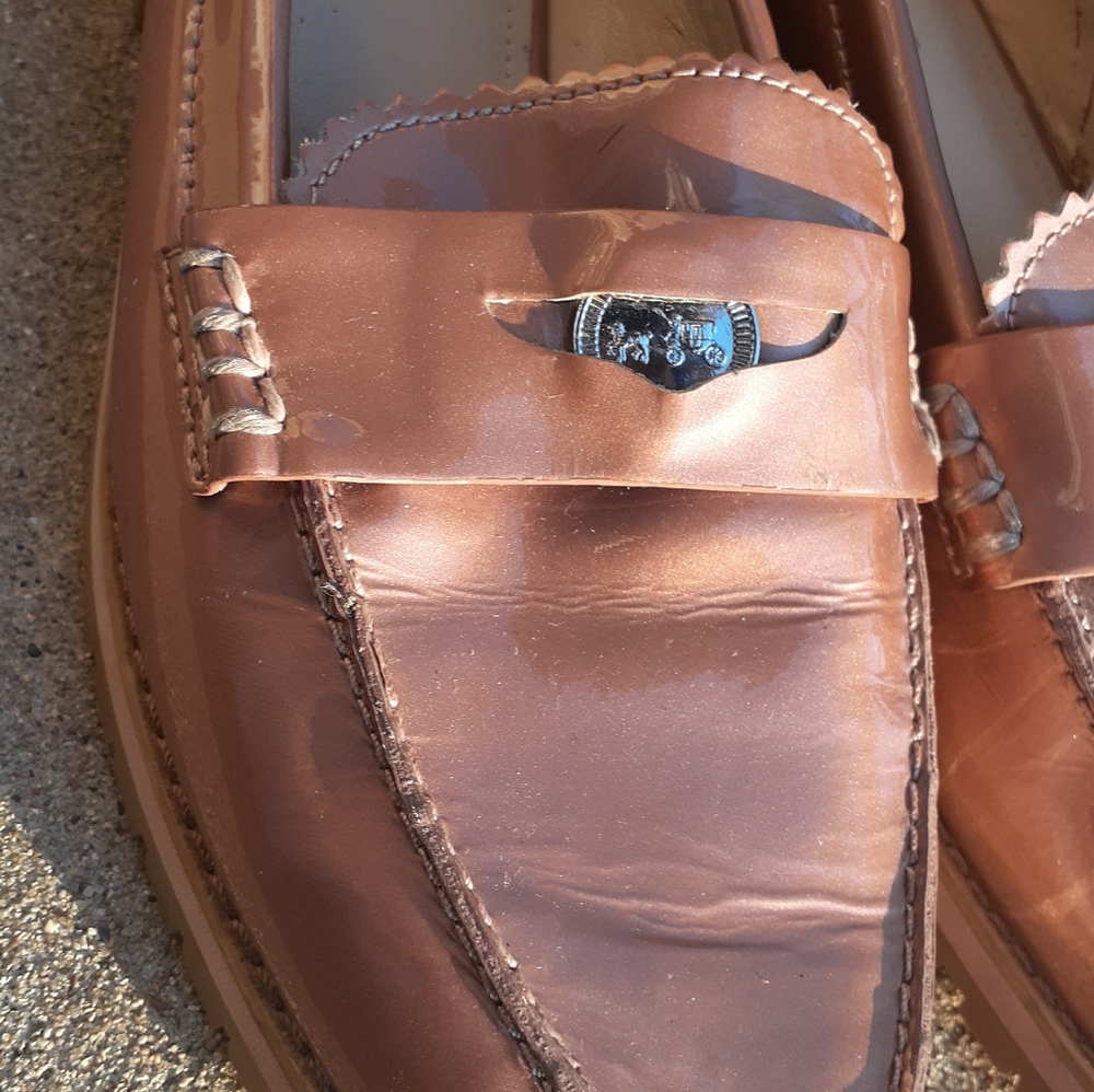 Coach Peyton Blush Penny Loafers 7.5 - Gem